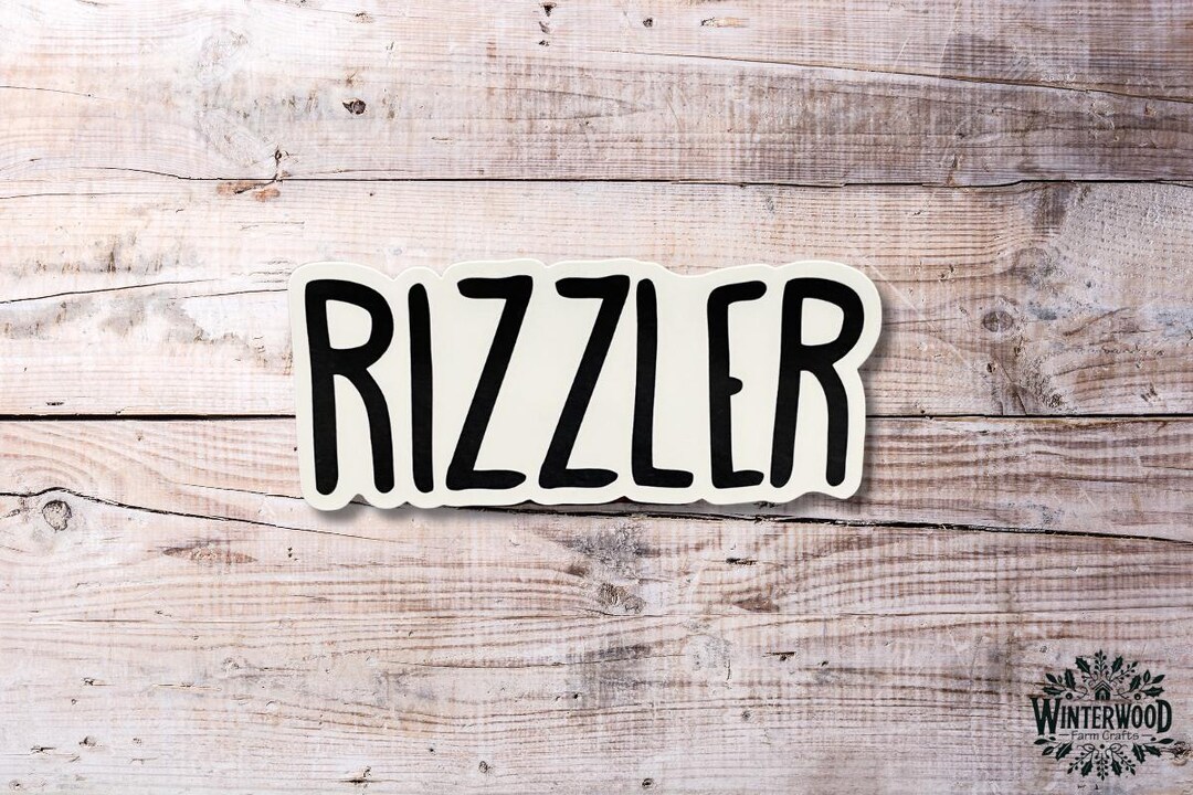 RIZZLER Trendy Gen Alpha Slang Vinyl Sticker 2-pack | Funny Brain Rot ...