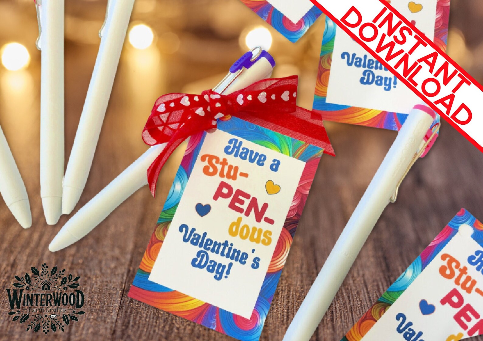 STUPENDOUS Valentine Printable Cards | Funny Pen Themed Class ...