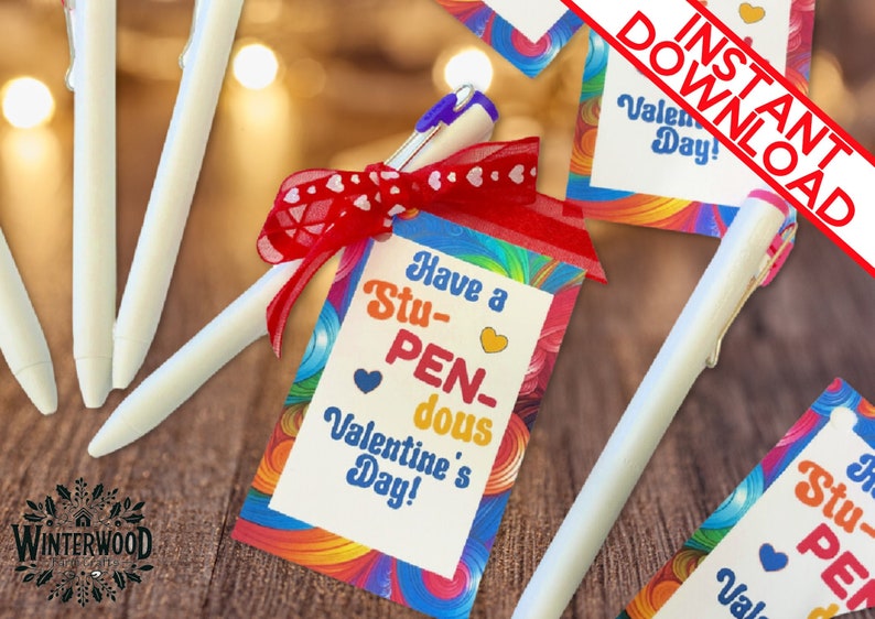 STUPENDOUS Valentine Printable Cards | Funny Pen Themed Class ...