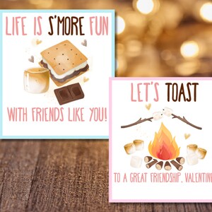 S'MORE VALENTINE Printable Cards | Instant Download PDF | Kid Classroom ...