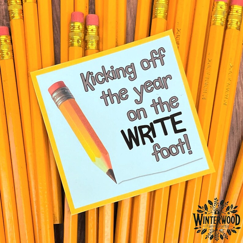 Printable Back-to-school Pencil-themed Gift Tags | Punny Teacher ...