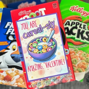 CEREAL Valentine Printable Cards | Funny Cereal-sly Pun Themed Class ...