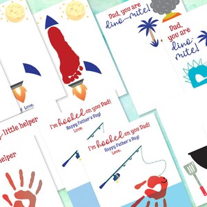 Printable Father's Day HANDPRINT ART Template Pack | DIY Gift Idea for ...