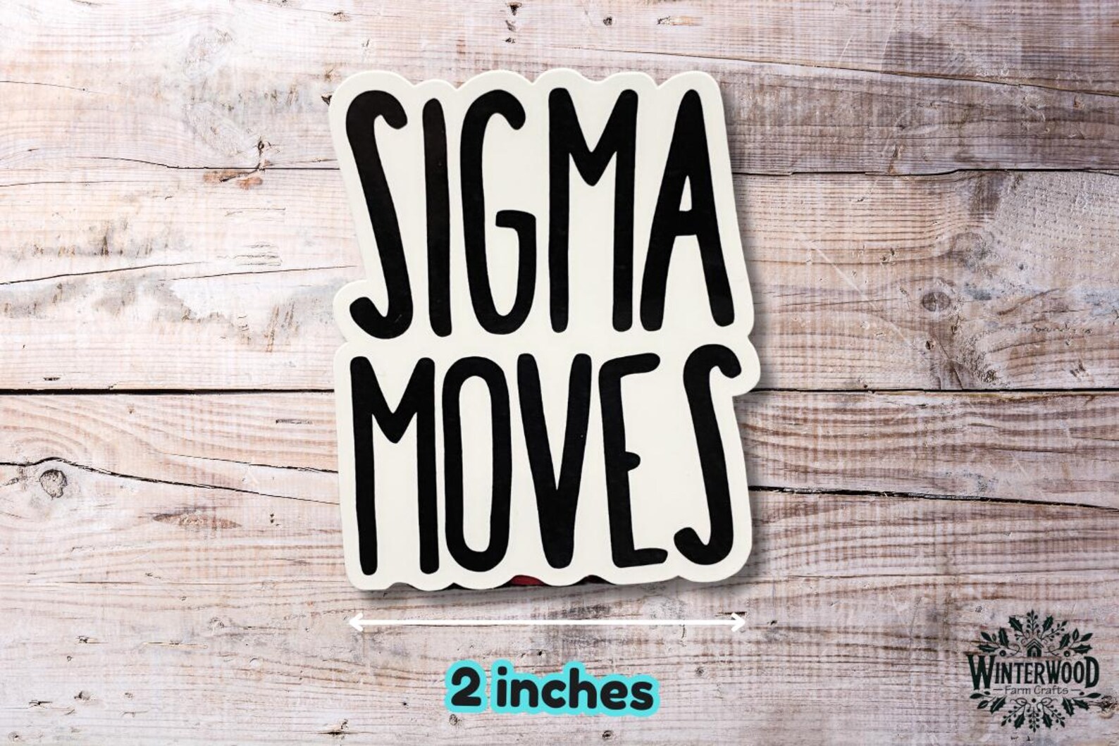 SIGMA MOVES Trendy Gen Alpha Slang Vinyl Sticker 2-pack | Funny Brain ...