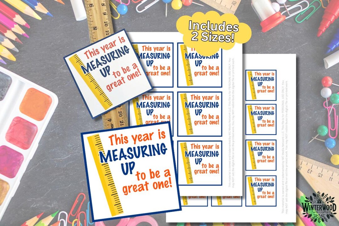 Printable Back-to-school Ruler-themed Gift Tags | "this Year is ...