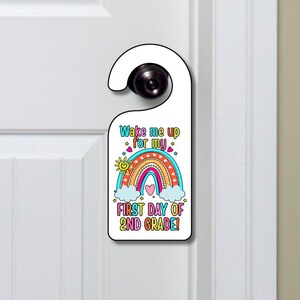 Wake Me up for 2nd Grade Door Hanger Printable | First Day of School ...