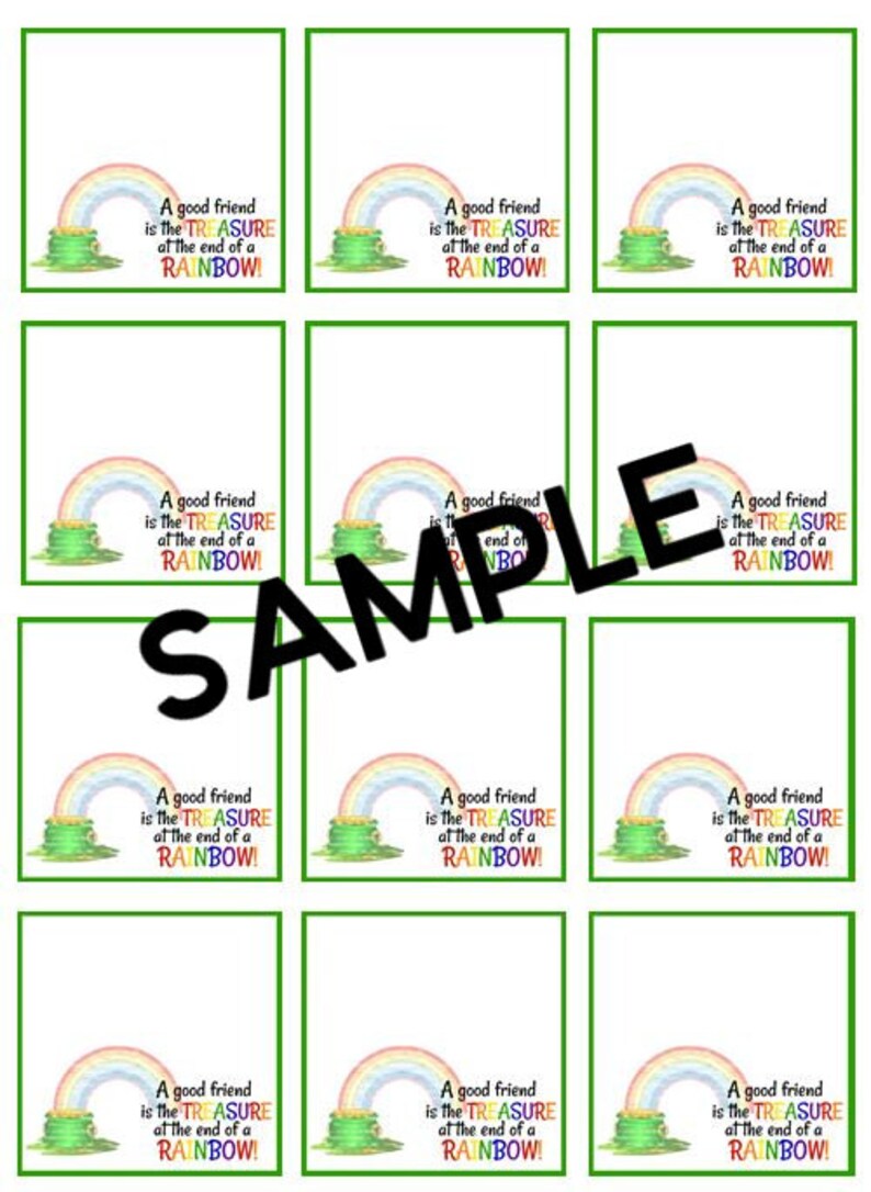 Rainbow Pot of Gold Printable BAG TOPPERS | St Patrick's Day | Party ...