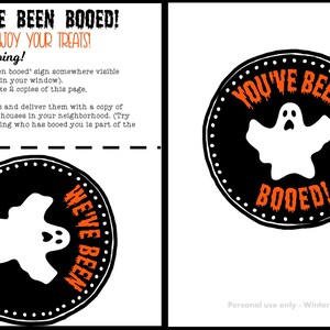 We've Been Booed - Boo Your Neighbors Printable Sign Kit | Fun ...