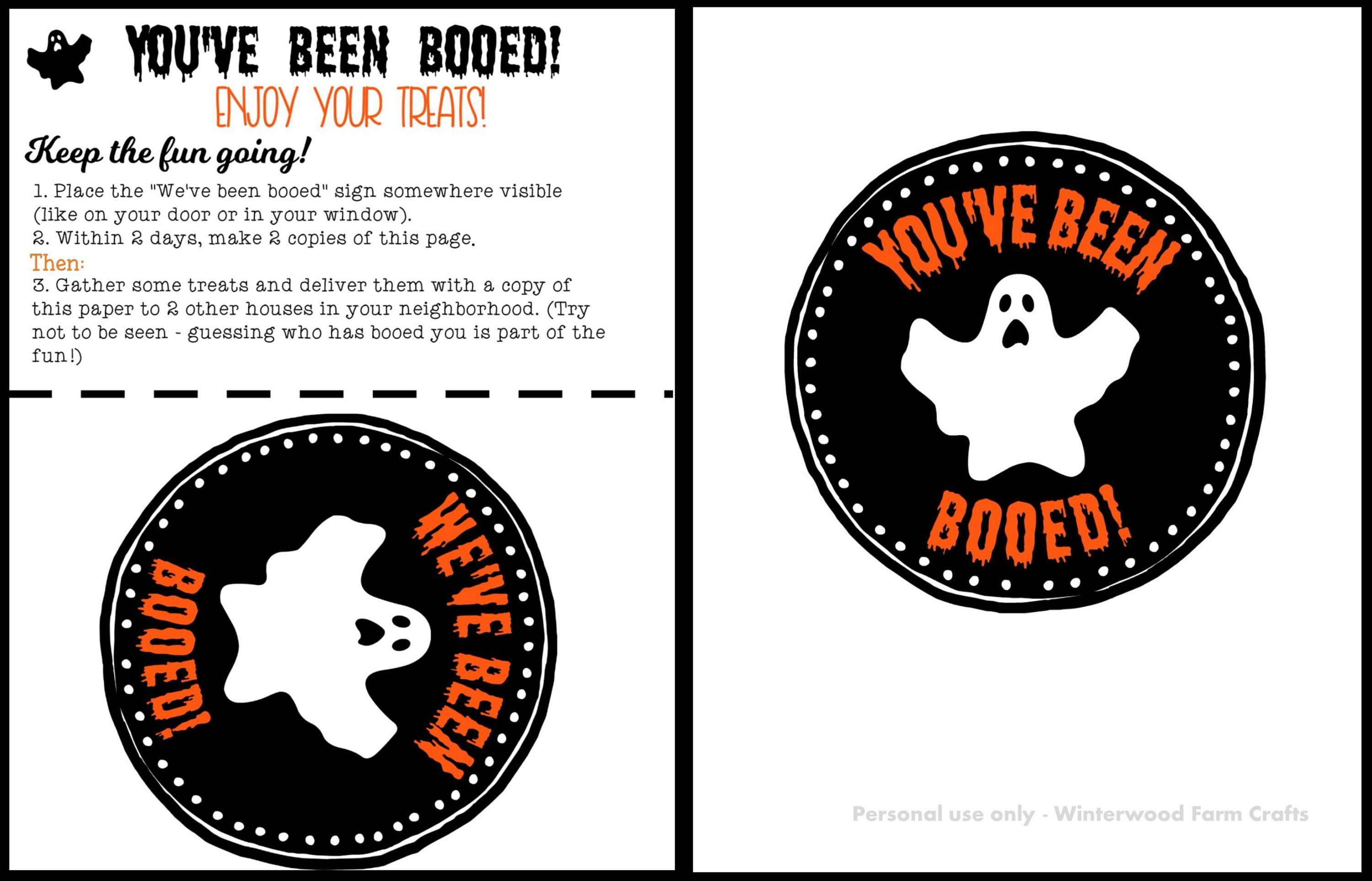 We've Been Booed - Boo Your Neighbors Printable Sign Kit | Fun ...