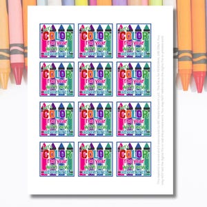 Printable Back-to-school Crayon-themed Gift Tags | Punny Teacher ...