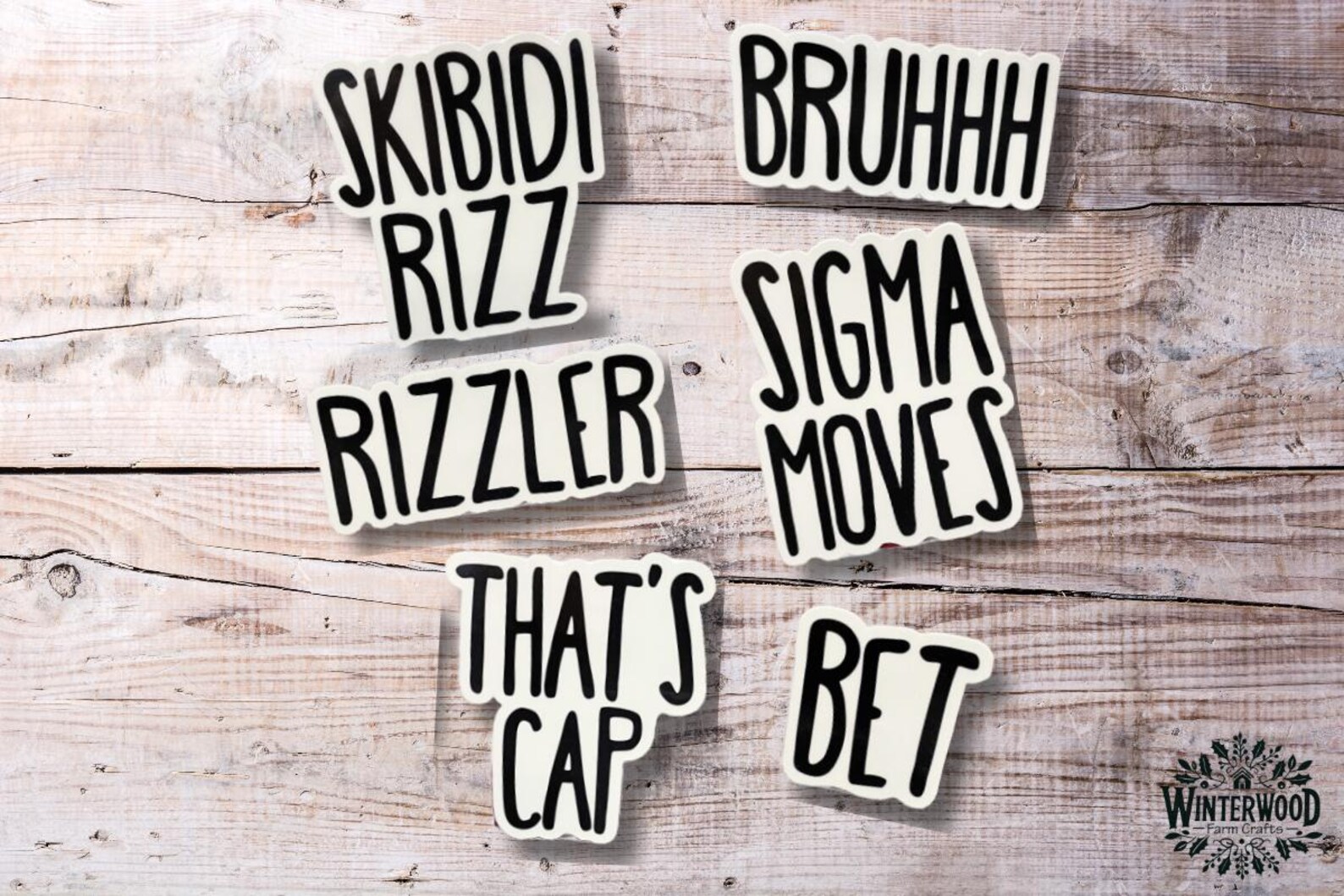 SIGMA MOVES Trendy Gen Alpha Slang Vinyl Sticker 2-pack | Funny Brain ...