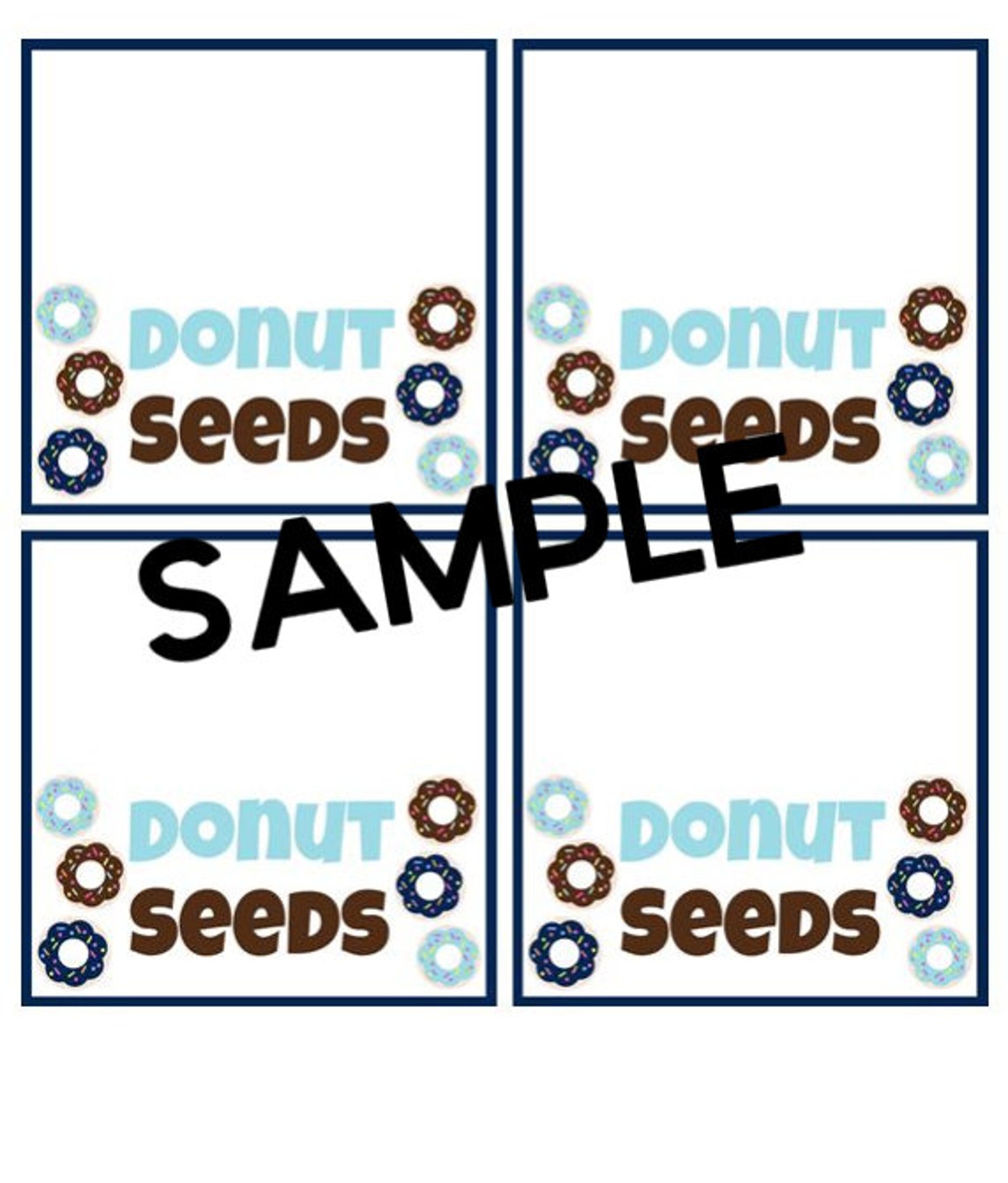 Printable DONUT SEEDS Bag Toppers for April FOOLS Day Favors | Kid ...