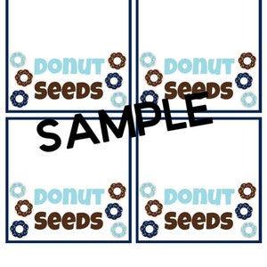 Printable DONUT SEEDS Bag Toppers for April FOOLS Day Favors | Kid ...
