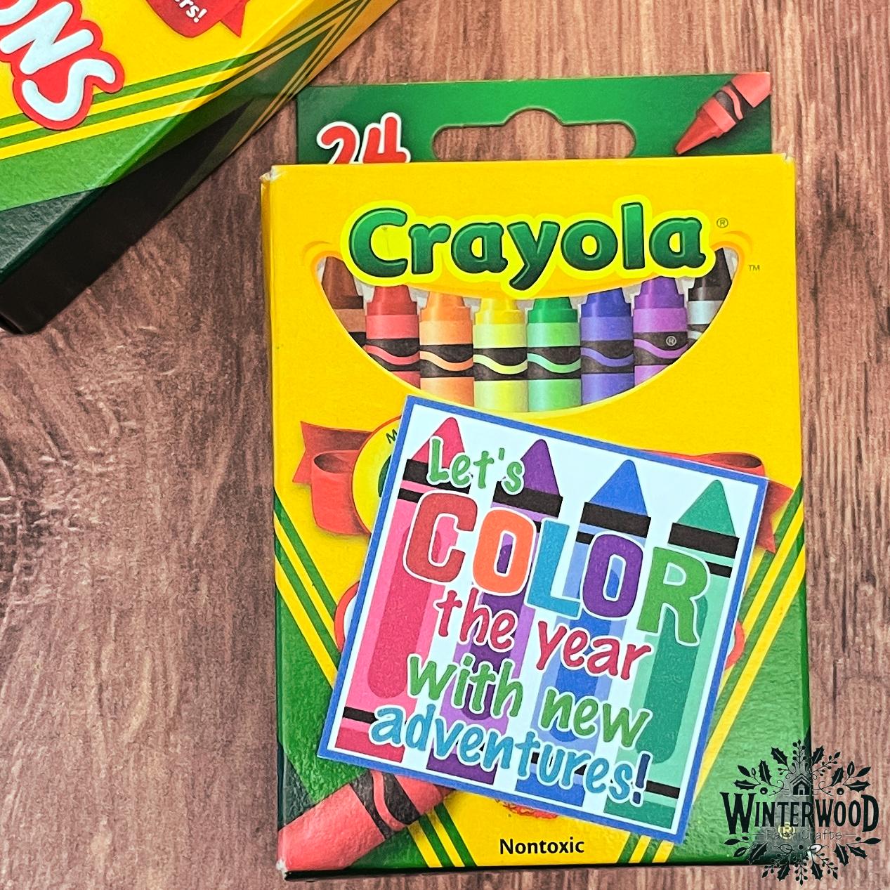 Printable Back-to-school Crayon-themed Gift Tags | Punny Teacher ...
