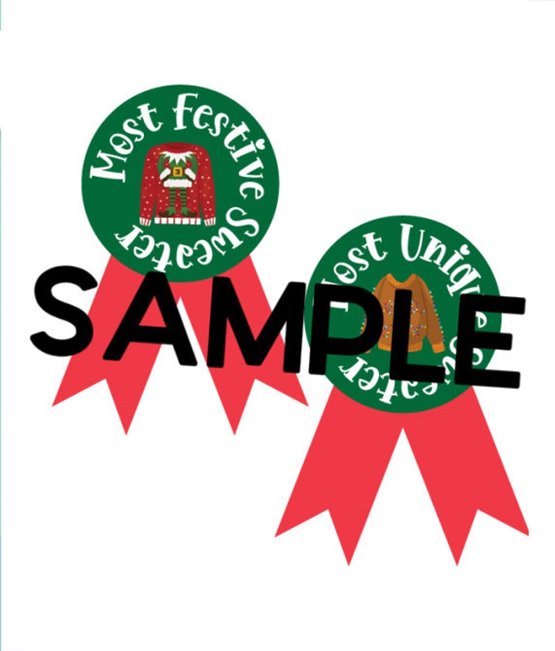 Printable UGLY SWEATER Christmas Party Pack | Invitations Awards Favors ...
