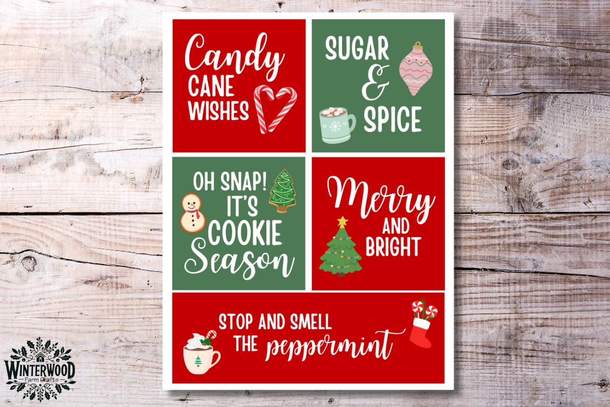 Holiday Cheer Box Ideas Printable Pack | DIY Cards Tags Secret Santa ...