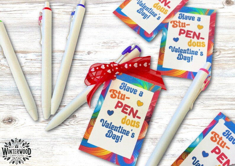 STUPENDOUS Valentine Printable Cards | Funny Pen Themed Class ...