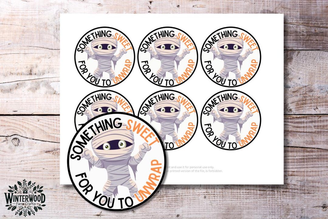 Printable Halloween Mummy Gift Tags – “something Sweet for You to ...
