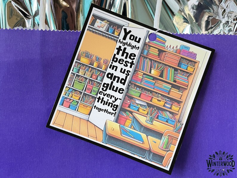School Supplies Themed Gift Printable Tags Easy Teacher Appreciation ...