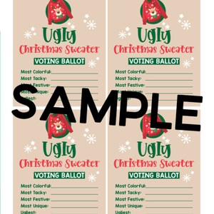 Printable UGLY SWEATER Christmas Party Pack | Invitations Awards Favors ...