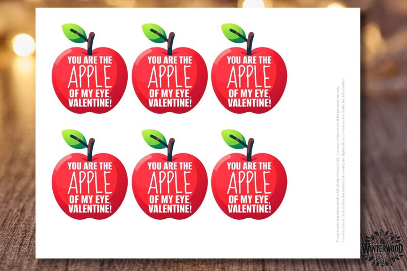 APPLESAUCE Valentine Printable Tags Cards | Funny Apple Awesome-sauce ...