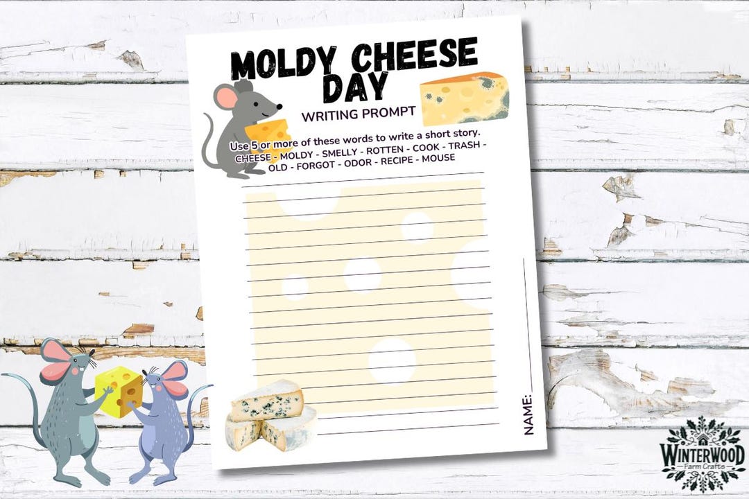 Moldy Cheese Day Writing Prompt | October 9th Holiday Printable | Fun ...