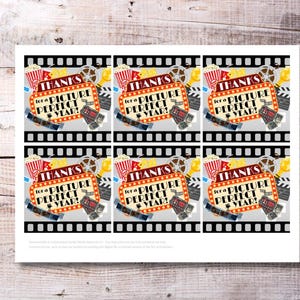 Printable "thanks for a Picture Perfect Year!" Gift Tags | Film Movie ...