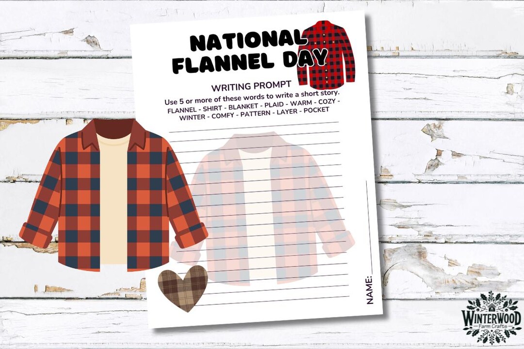 National Flannel Day Writing Prompt | February 10 Cozy Winter Writing ...