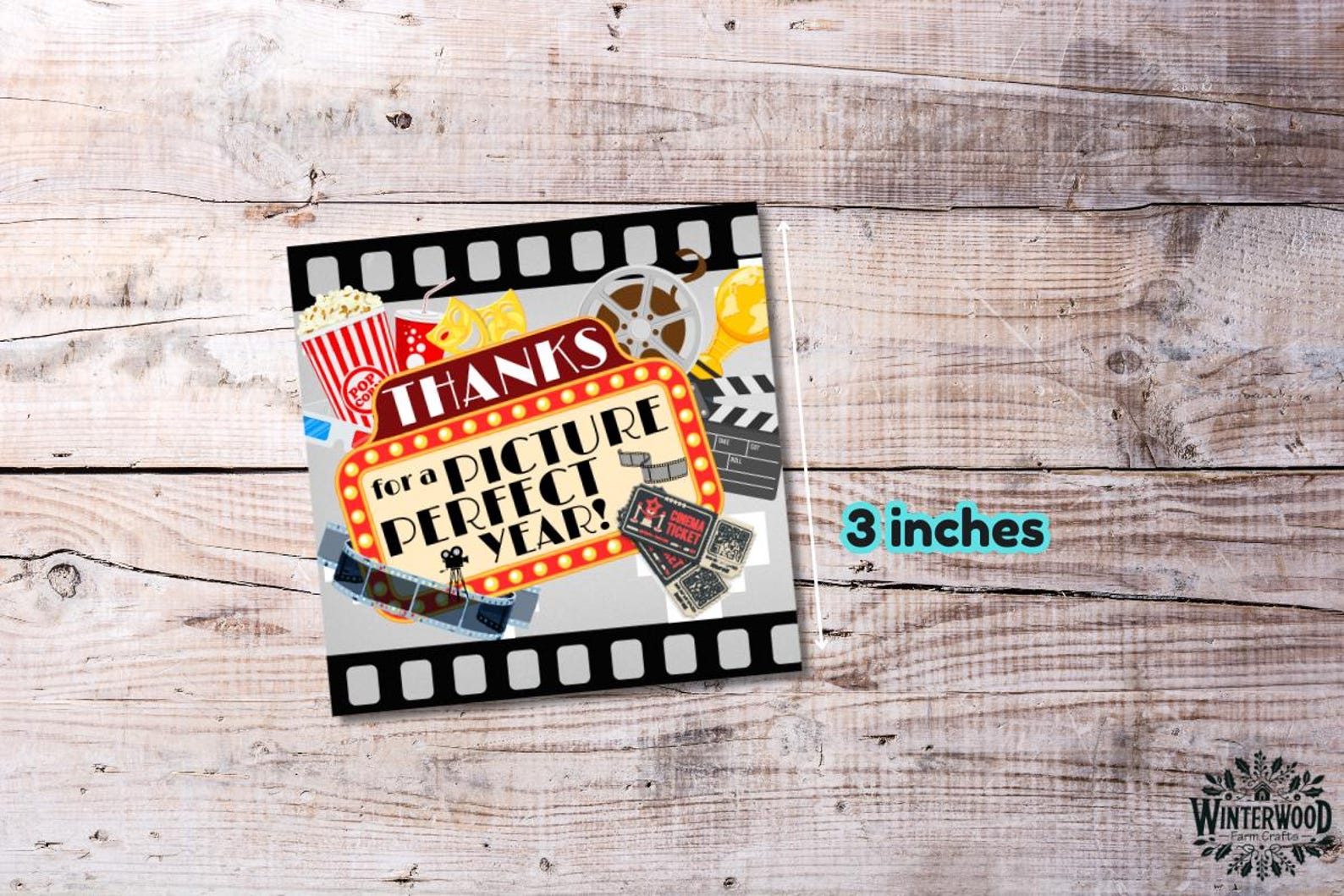 Printable "thanks for a Picture Perfect Year!" Gift Tags | Film Movie ...