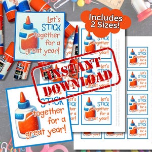 Printable Back-to-school Glue-themed Gift Tags | Punny Teacher ...