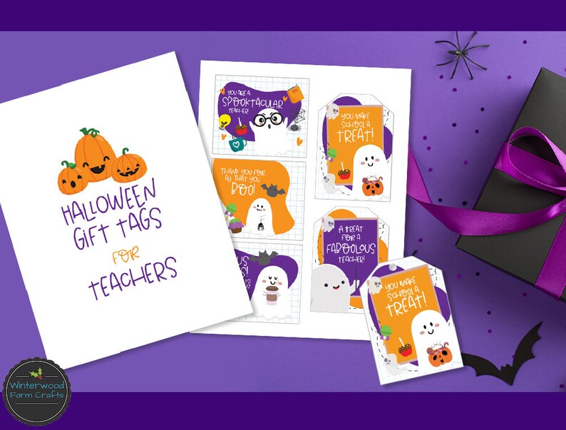 Printable HALLOWEEN TEACHER GIFT Tags | Funny Teacher Gift | Easy ...