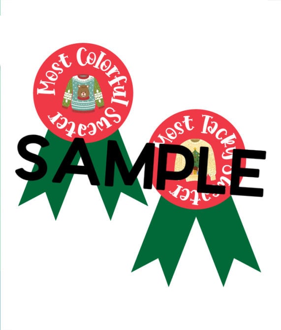 Printable UGLY SWEATER Christmas Party Pack | Invitations Awards Favors ...