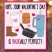 Printable BASIC Trendy Valentine Card | Preppy Diy Cards | Instant ...