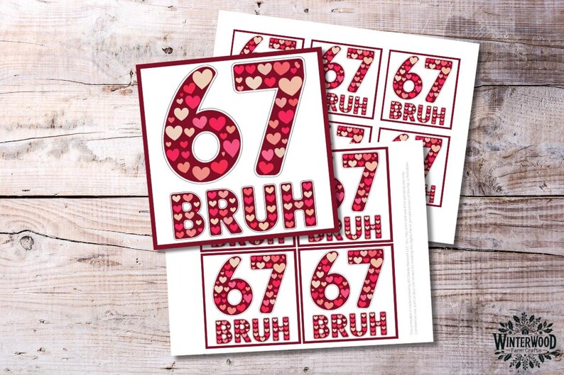 67 Bruh Valentine Printable | Funny Tween Valentine Card | Classroom ...