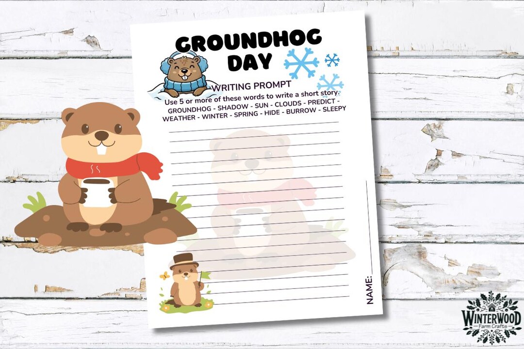 Groundhog Day Writing Prompt Printable | February 2 Writing Activity ...