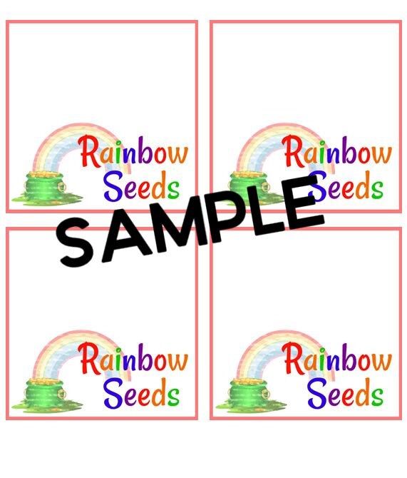 Printable RAINBOW SEEDS Bag Toppers for Candy Party Favors | St Patrick ...