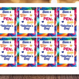 STUPENDOUS Valentine Printable Cards | Funny Pen Themed Class ...