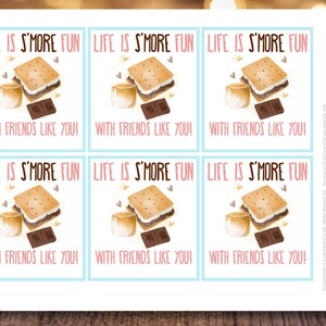 S'MORE VALENTINE Printable Cards | Instant Download PDF | Kid Classroom ...