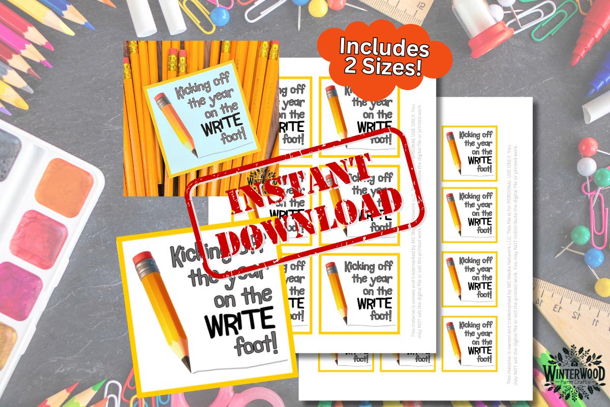 Printable Back-to-school Pencil-themed Gift Tags | Punny Teacher ...