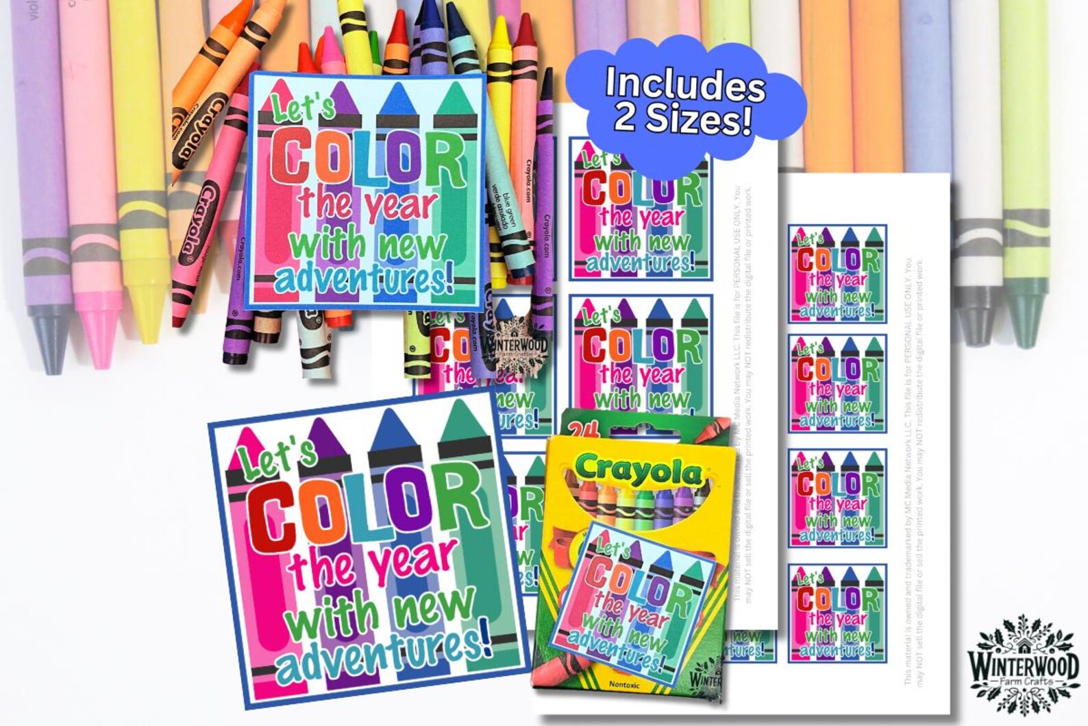 Printable Back-to-school Crayon-themed Gift Tags | Punny Teacher ...