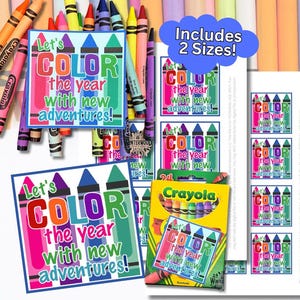 Printable Back-to-school Crayon-themed Gift Tags | Punny Teacher ...