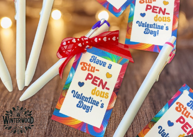 STUPENDOUS Valentine Printable Cards | Funny Pen Themed Class ...