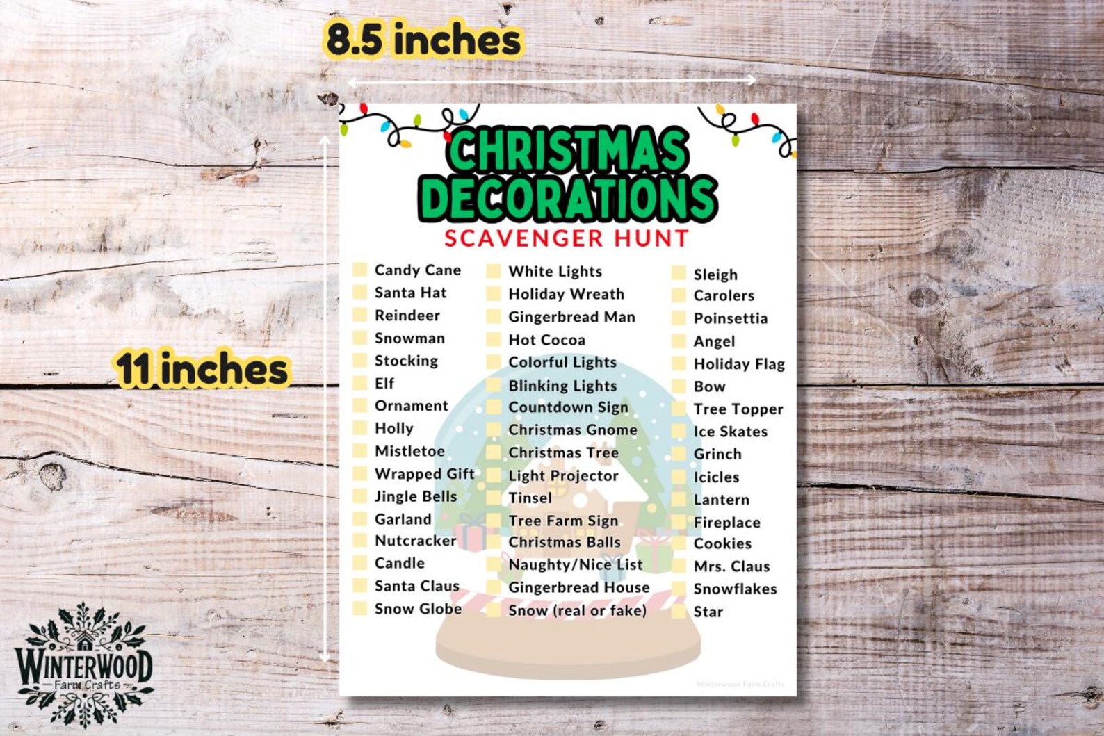 Christmas Decorations Scavenger Hunt Printable | Holiday Light ...