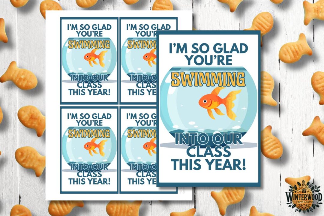 Printable Goldfish Back to School Tags | First Day of School Student ...