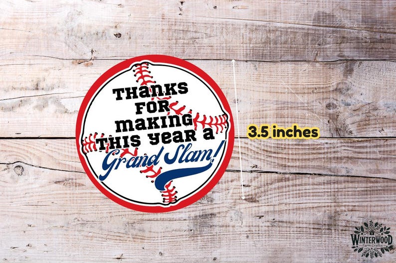 Grand Slam Printable Gift Tags Baseball Themed Thank You Tags | Teacher ...
