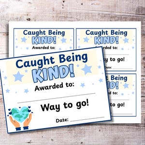 Caught Being Kind Printable Cards | Student Kindness Recognition ...