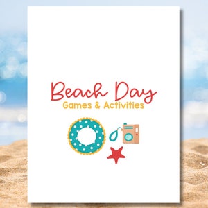 Printable BEACH Day GAMES and ACTIVITIES Pack | Diy Shore | Digital Download | Vacation Fun for ...