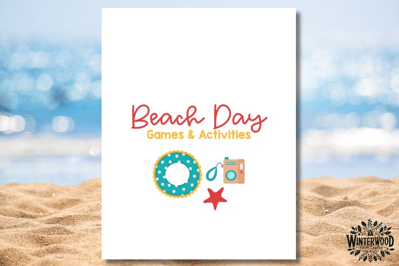 Printable BEACH Day GAMES and ACTIVITIES Pack | Diy Shore | Digital ...