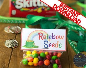 Rainbow Seeds Bag Topper - Digital Printable - Immediate Download - Etsy