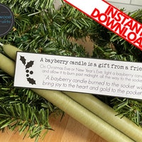 Printable Bayberry Candle Poem Saying | Christmas Tradition | New Year ...